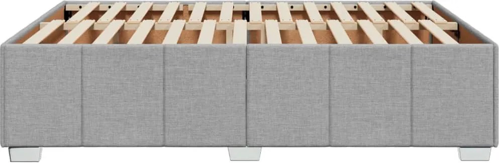 Rám postele bez matrace světle šedý 160 x 200 cm textil 3284846