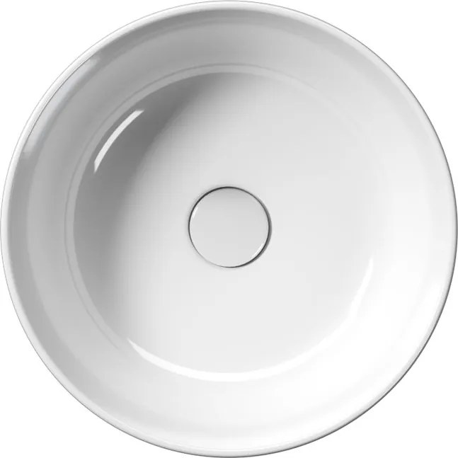 GSI GSI, KUBE X keramické umyvadlo na desku, průměr 40cm, bílá ExtraGlaze, 942611