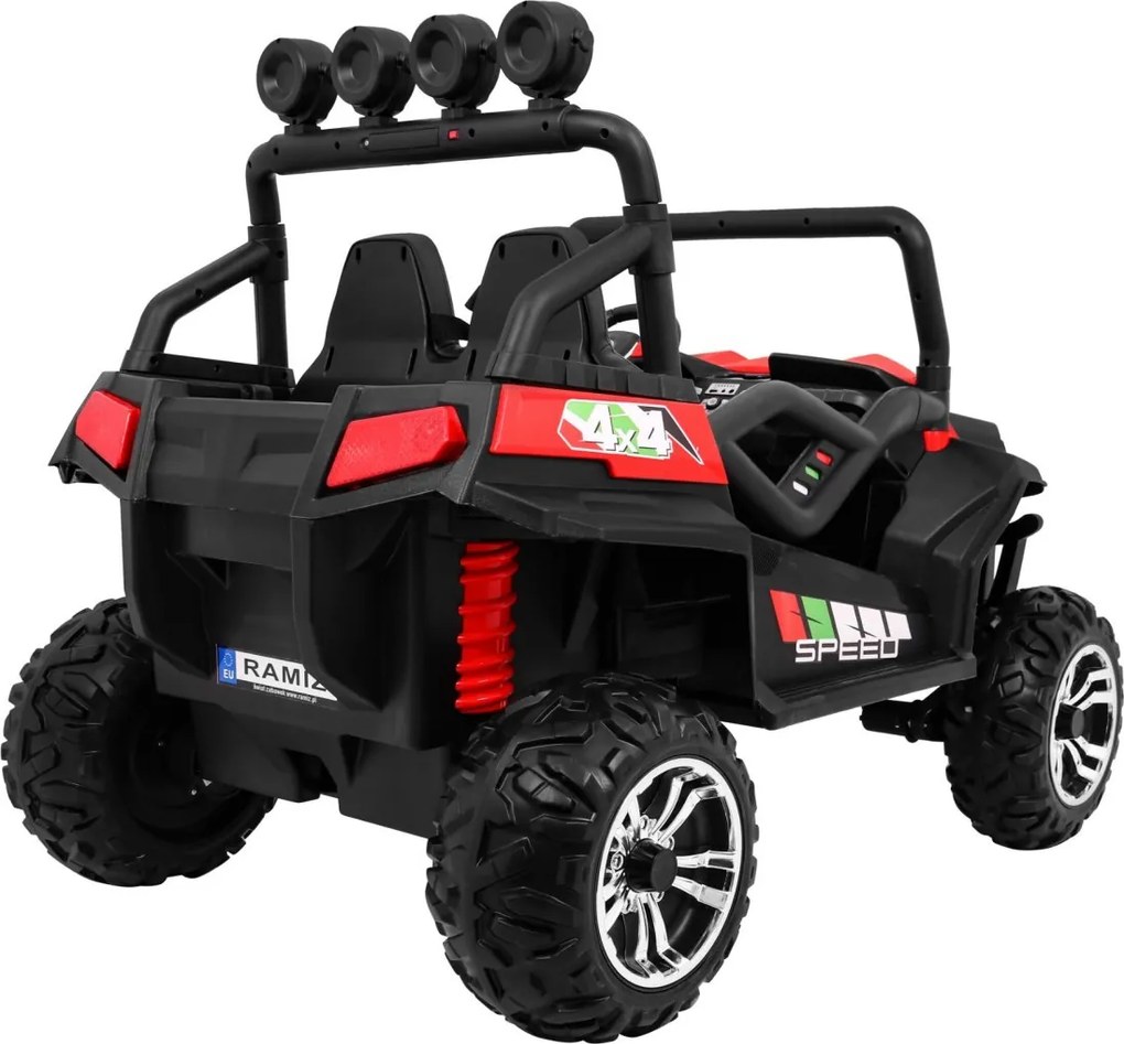 Ramiz Terénní bugina Grand Buggy Lift pro děti červená + pohon 4x4 + dálkové ovládání + MP3 + LED