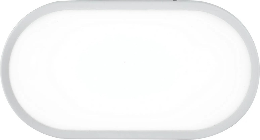 FAN LED-SHELLY-L BCO Venkovní stropní svítidlo LED SHELLY bílá polykarbonát 20 W 2500 lm 3000/4000 K IP65 27,1x17,6x8 cm - FANEUROPE