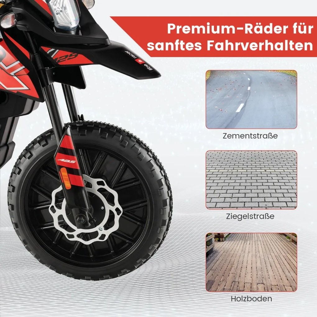 Costway 12 V Dětská elektromotocykl s tréninkovými koly licencovaná