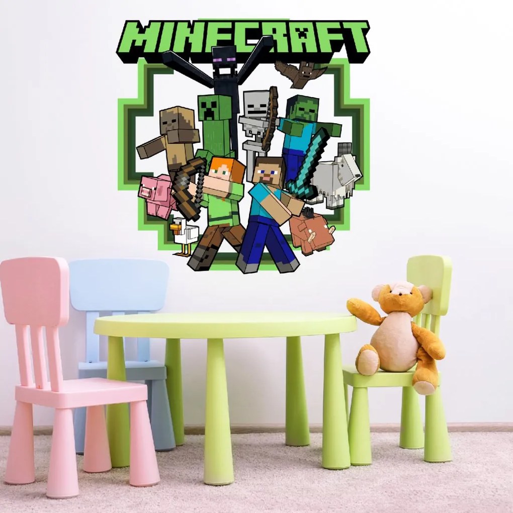 PIPPER. Textilní samolepka na zeď "Minecraft 2"
