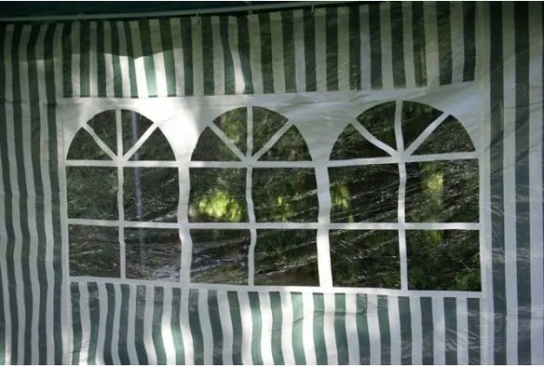 Sada dvou bočních stěn pro zahradní stan - bílá/zelená OEM D00420