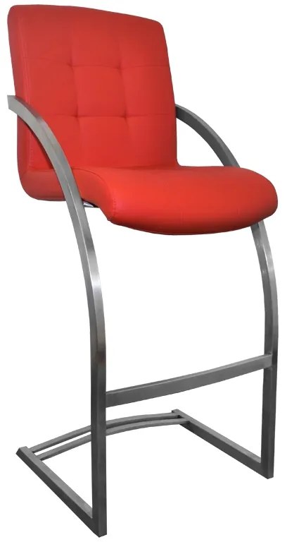 Barová židle Dusk, ekokůže, červená