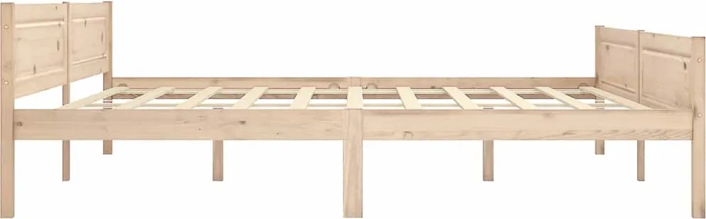 Rám postele masivní borové dřevo 200 x 200 cm 322102