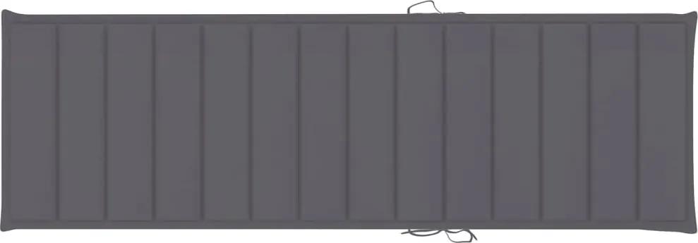 vidaXL Zahradní lehátko s poduškou impregnované borové dřevo [3065819] Barva: Černá