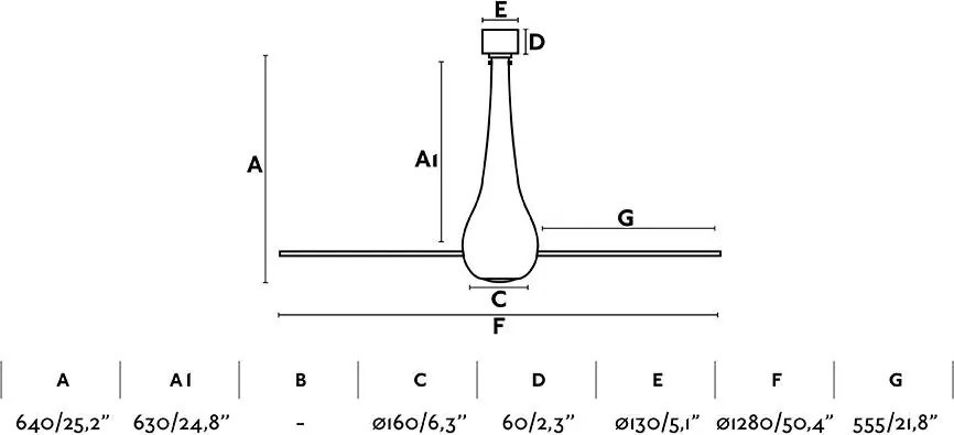FARO 32002 ETERFAN M, černá/transparentní, stropní ventilátor s DC motorem - FARO