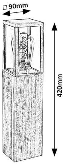 Rabalux 7196 - Venkovní lampa WALES 1xE27/60W/230V IP44