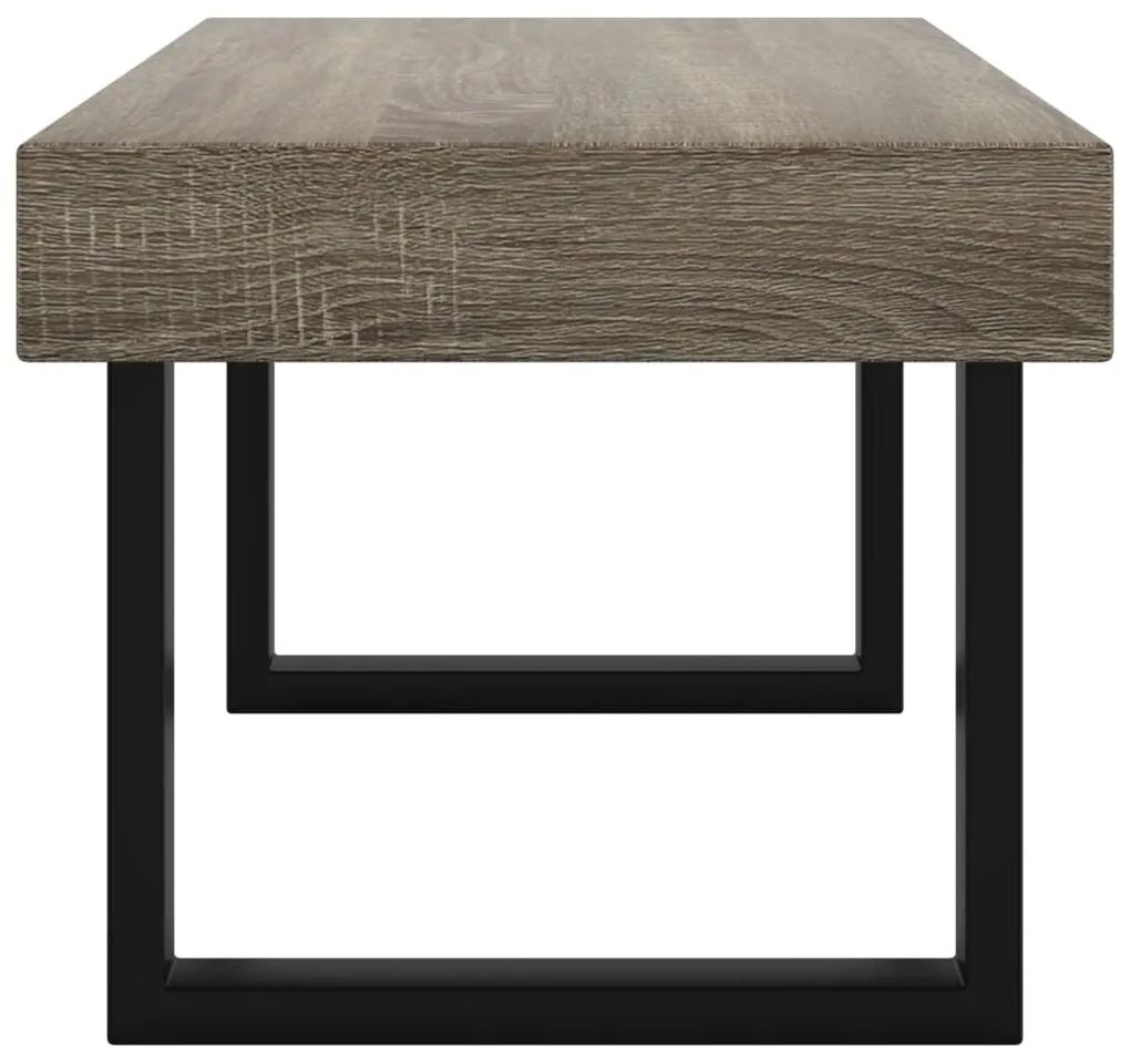 Konferenční stolek Galway - 90x45x40 cm | šedý a černý