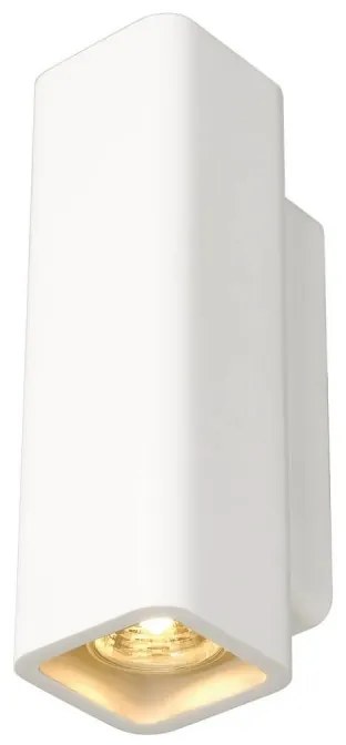 PLASTRA WL-1 nástěnná čtvercová bílá sádrová 230V GU10 2x35W - BIG WHITE