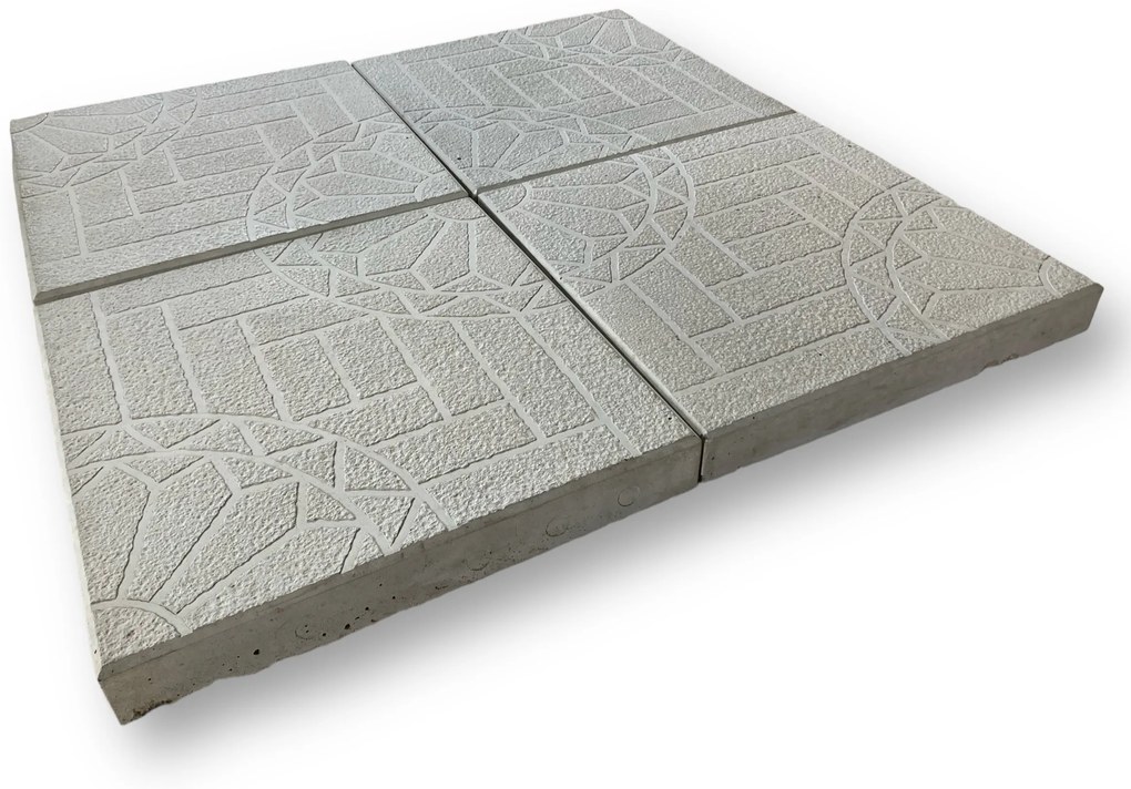 Báča Beton Plošná dlažba chodníková protiskluzová - Kruhy (40 x 40 x 5 cm) Barva: Žlutá pískovec, Objednávám: Jednotlivé kusy