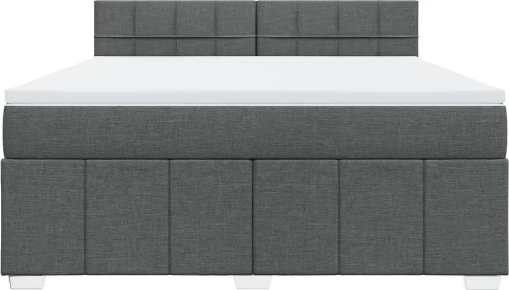 Box spring postel s matrací tmavě šedá 180x200 cm textil 3287148
