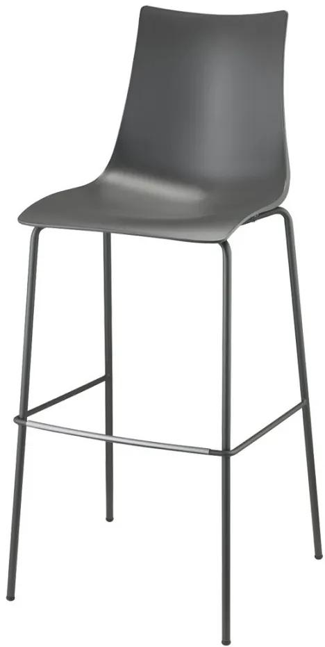 SCAB - Barová židle ZEBRA TECHNOPOLYMER vysoká - antracitová