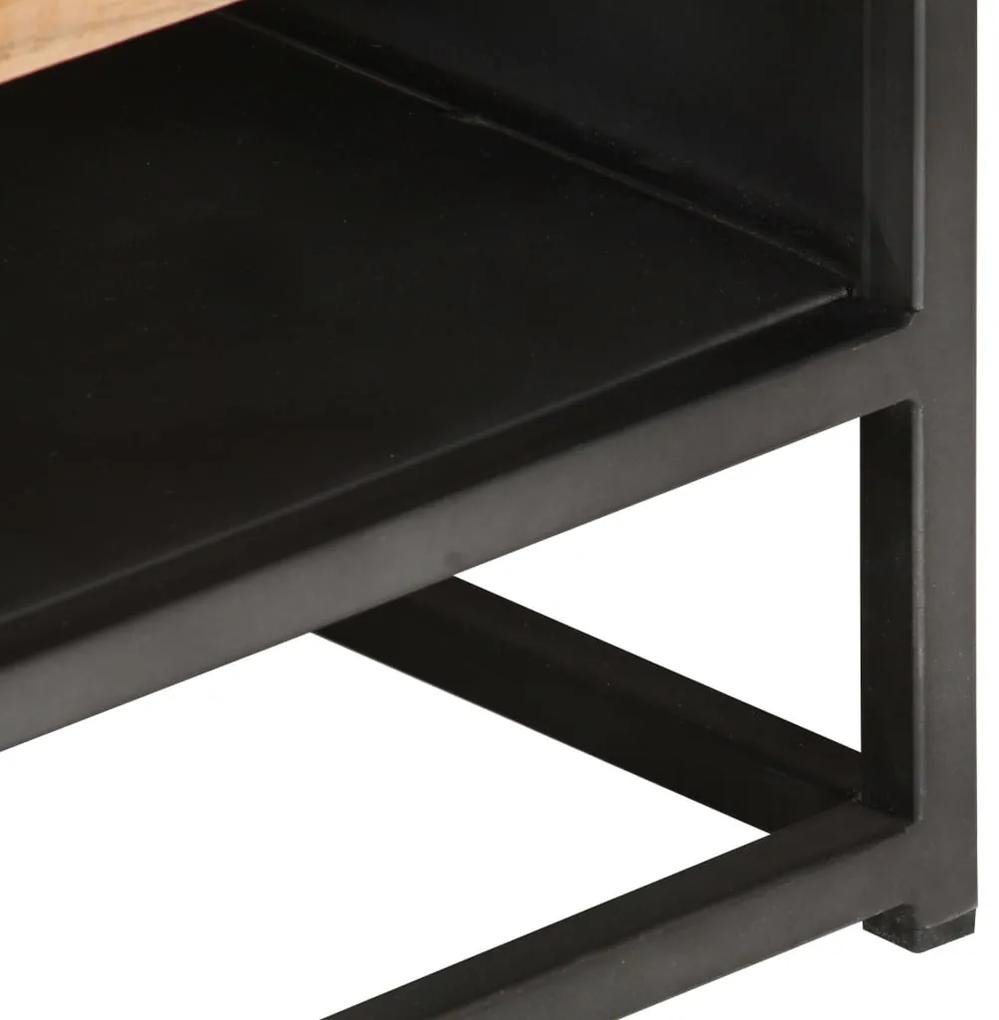 vidaXL Konferenční stolek šedý 90 x 50 x 35 cm masivní akáciové dřevo