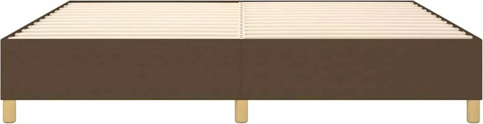 Rám postele s boxspringem tmavě hnědý 200 x 200 cm textil 3120988