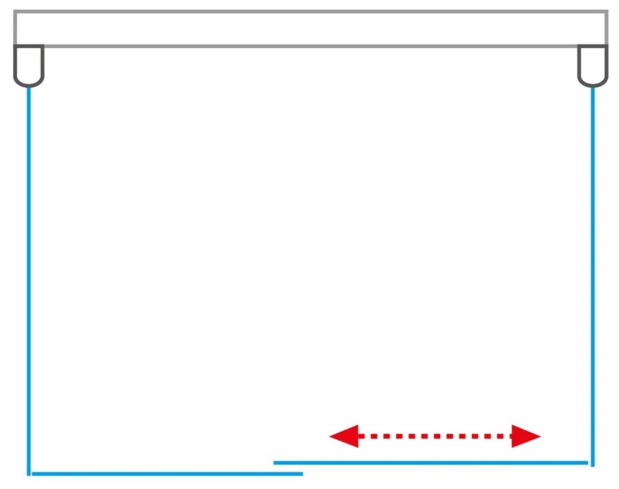 Posuvné sprchové dveře v kombinaci s pevnou stěnou KID2+KIB Viz technická specifikace Transparent Brillant KID2/2000+KIB/1000 2000 1000 KID2/2000_KIB/1000