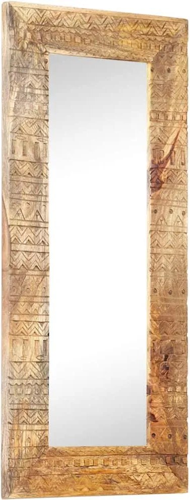 Ručně vyřezávané zrcadlo 110 x 50 x 2,5 cm masivní mangovník 321649