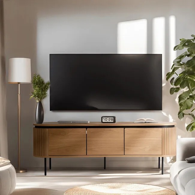 Designový stolek pod TV Lulea z MDF dubový vzhled 160cm