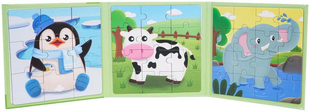RKToys Magnetické puzzle Zvířátka – knížka na cesty