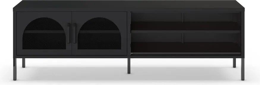 Černý TV stolek 160x50 cm Diora – Marckeric