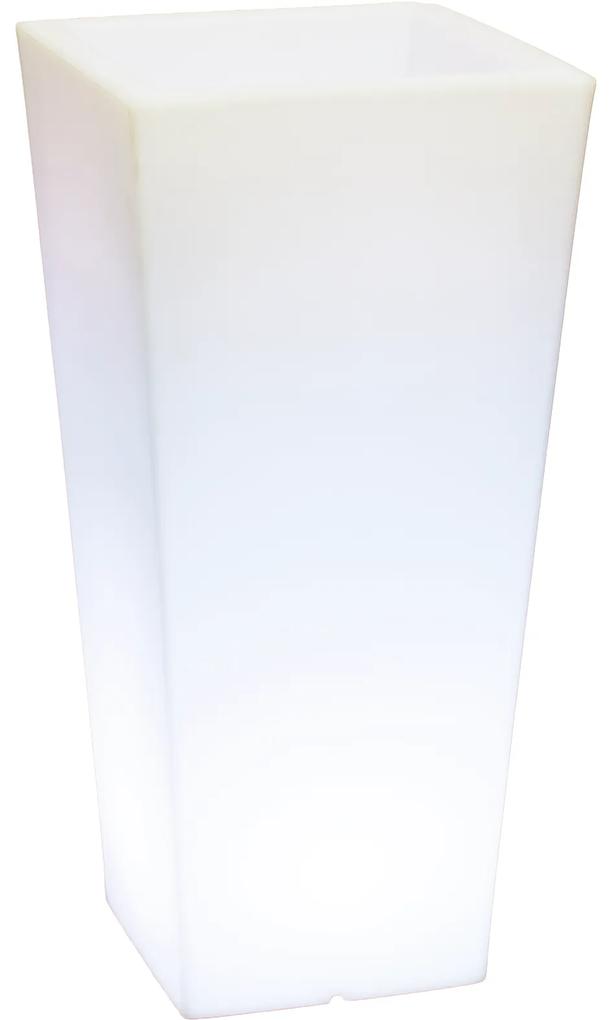 Lumenio Led svítící květináč Transluzent Rozměry: 38 cm šířka x 38 cm hloubka x 80 cm výška