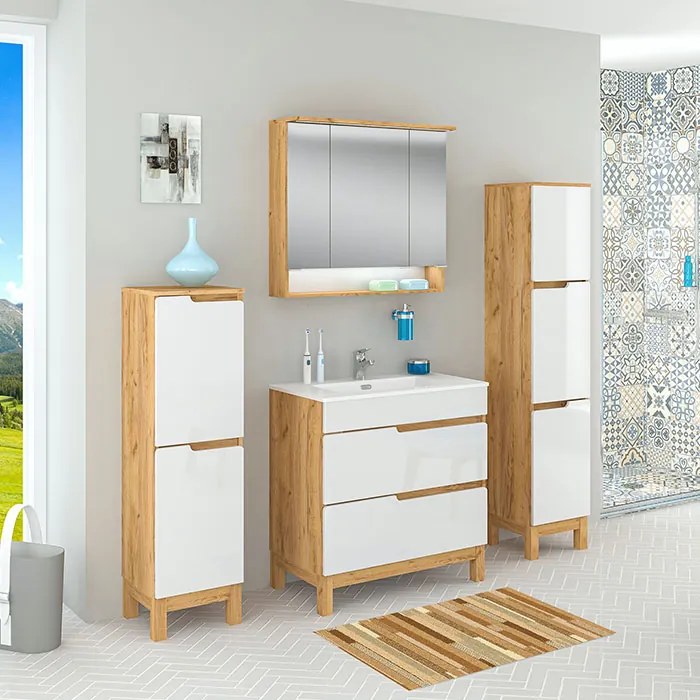 Comodo Zrcadlová skříňka závěsná s LED osvětlením Doris 60 ZS