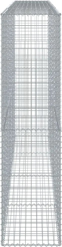 Gabionový koš s víkem 400 x 50 x 200 cm pozinkované železo 3295169