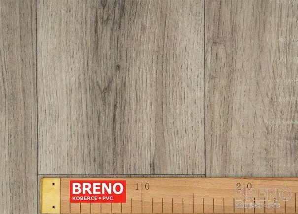 Breno PVC SUPERTEX Sorbonne 584 – šedohnědé rustikální dřevo, šíře 300 cm