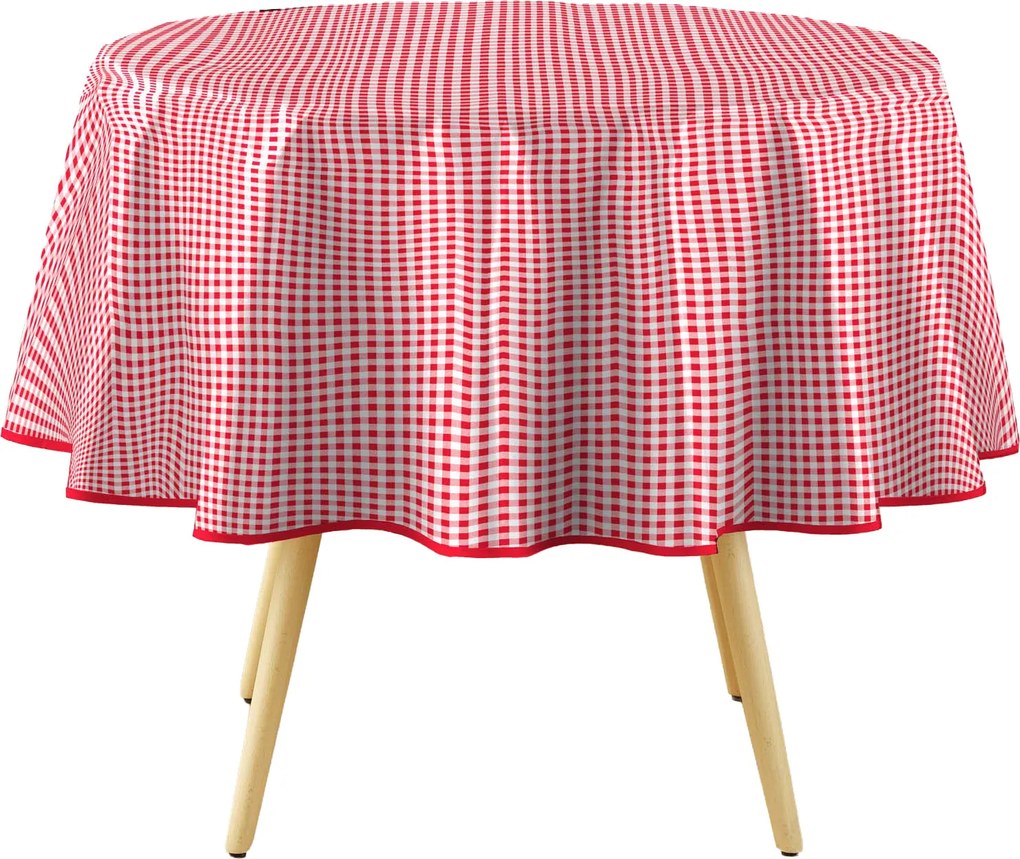 Kulatý ubrus MINI VICHY, Ø 160 cm, kostka