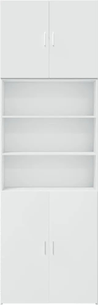 Skříň highboard bílá 80 x 42,5 x 249 cm kompozitní dřevo 3281357