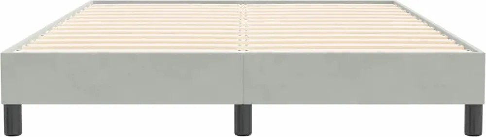 Postel Box Spring bez matrace světle šedá 140x210 cm samet 3315825