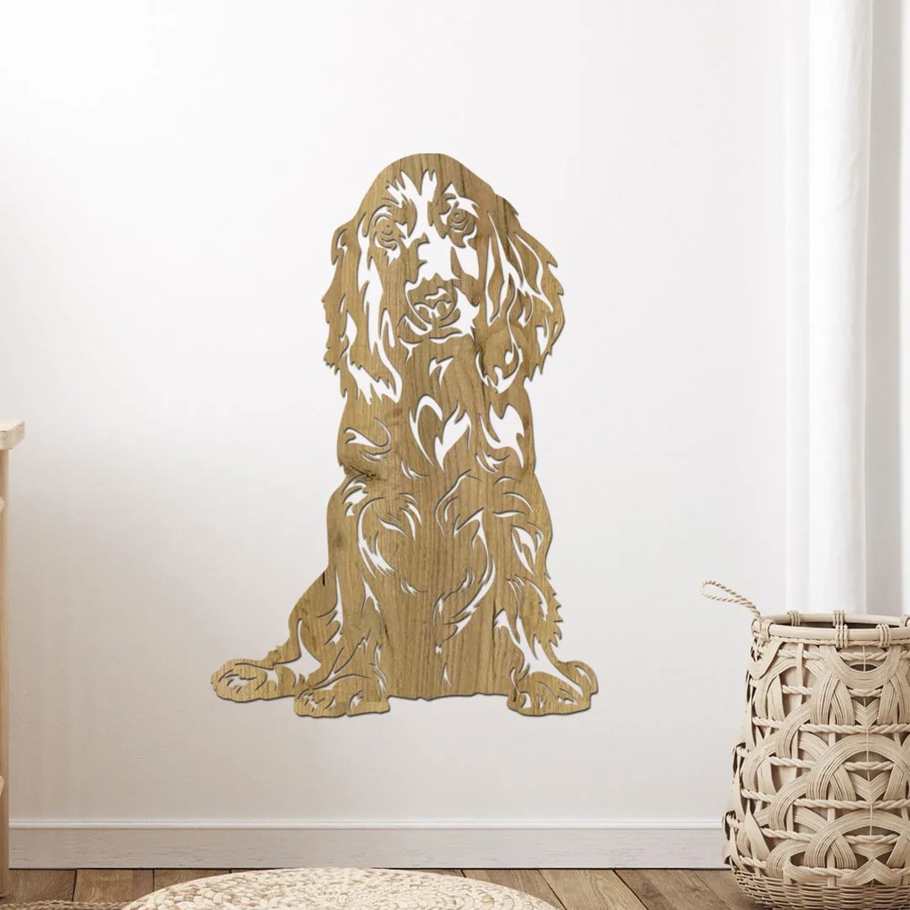 dřevo života Dřevěná dekorace Kokršpaněl Zvolte rozměr (cm): 20x30, Zvolte barvu dekoru: Černá
