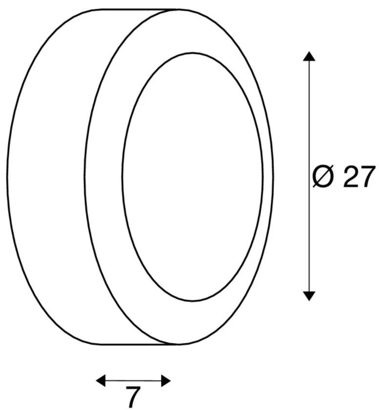 SLV 229072 Bulan, stříbrnošedé venkovní svítidlo, 1x60 E14, prům.27cm, IP44
