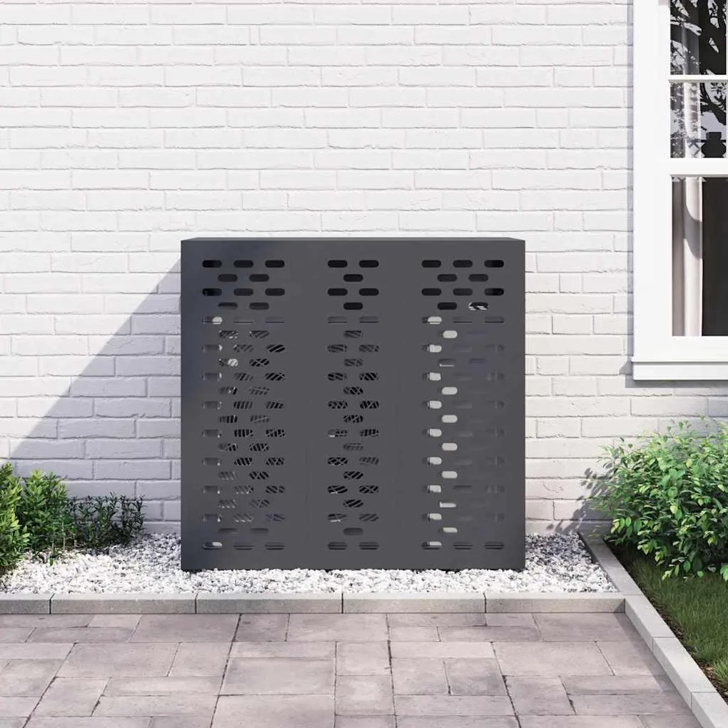 vidaXL Ochrana klimatizace Antracit 110 x 50 x 105 cm Ocel [865913]
