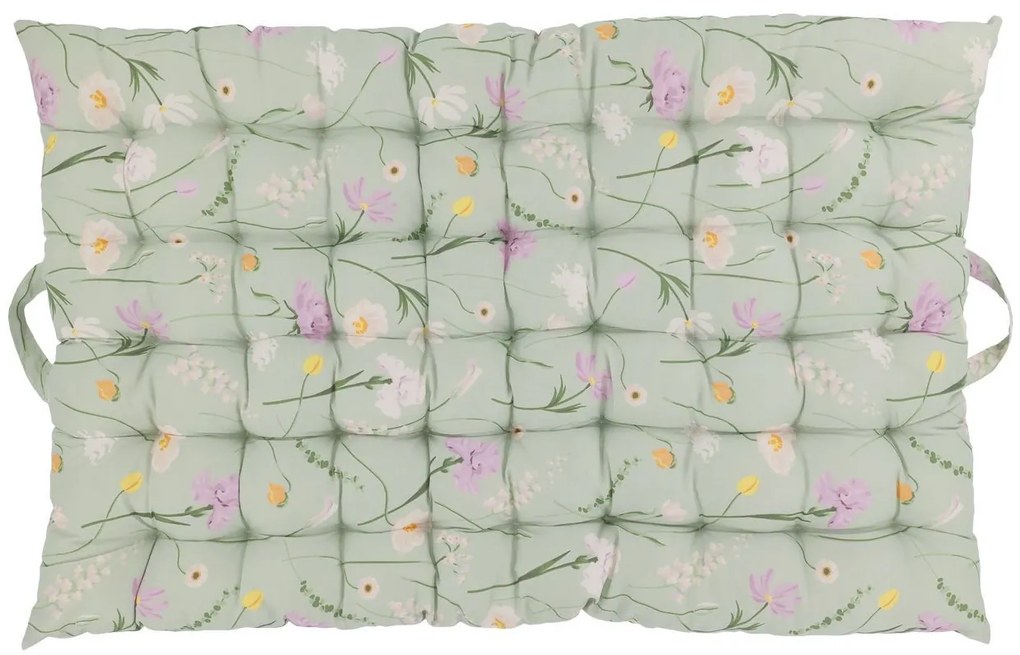 Zelená matrace s květy Aix Quilt Wild Flowers - 60*100 cm