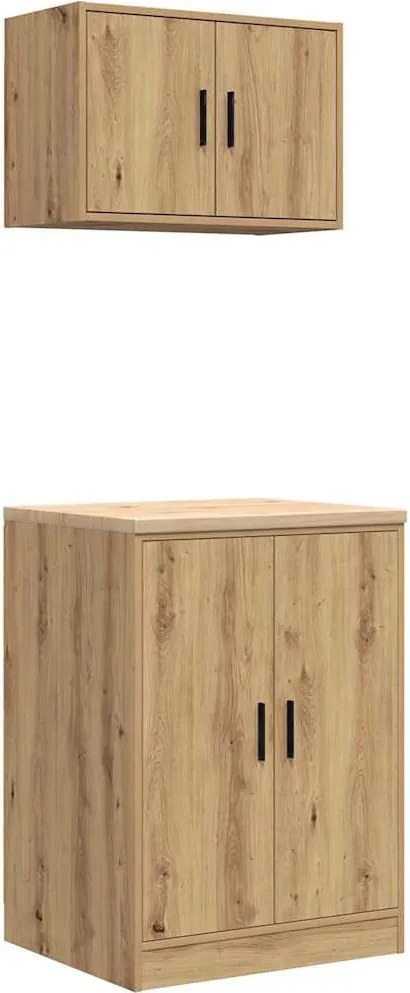 Garážové skříně 2 ks dub artisan kompozitní dřevo 3328313