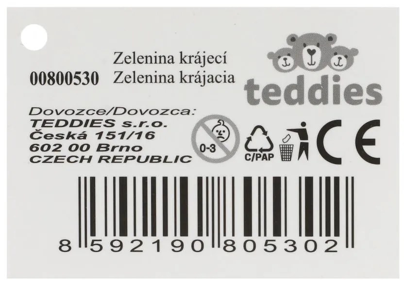 Teddies Zelenina krájecí s prkénkem plast v síťce 18x15cm