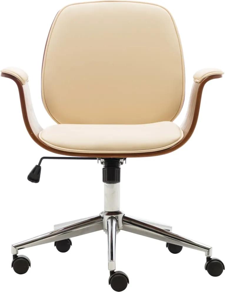 Kancelářská židle Bellair - umělá kůže | krémová