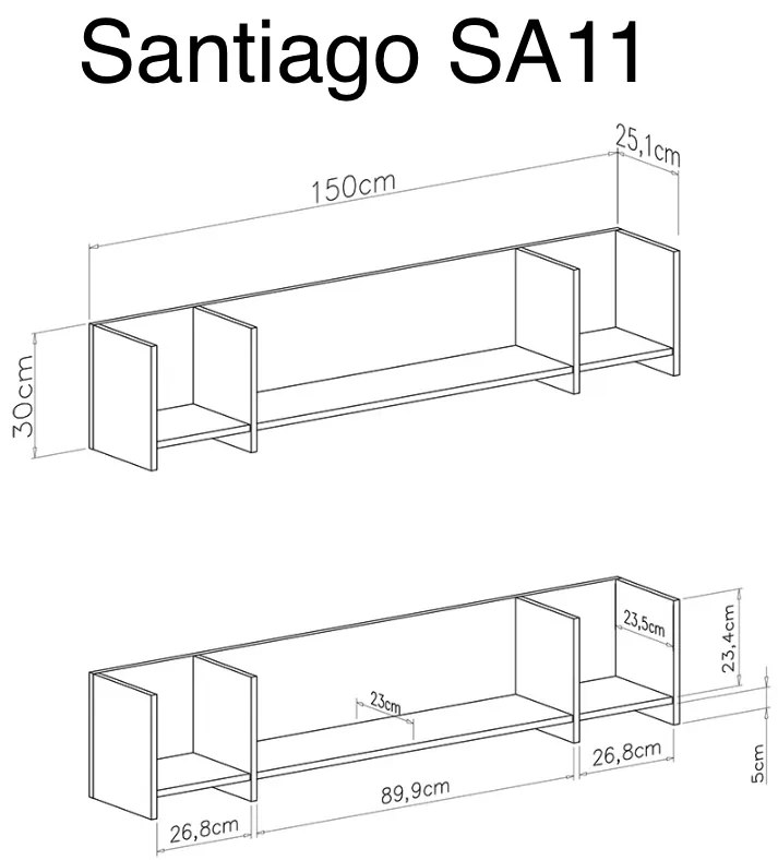 Meblar Police Santiago SA11 Barva: Dub