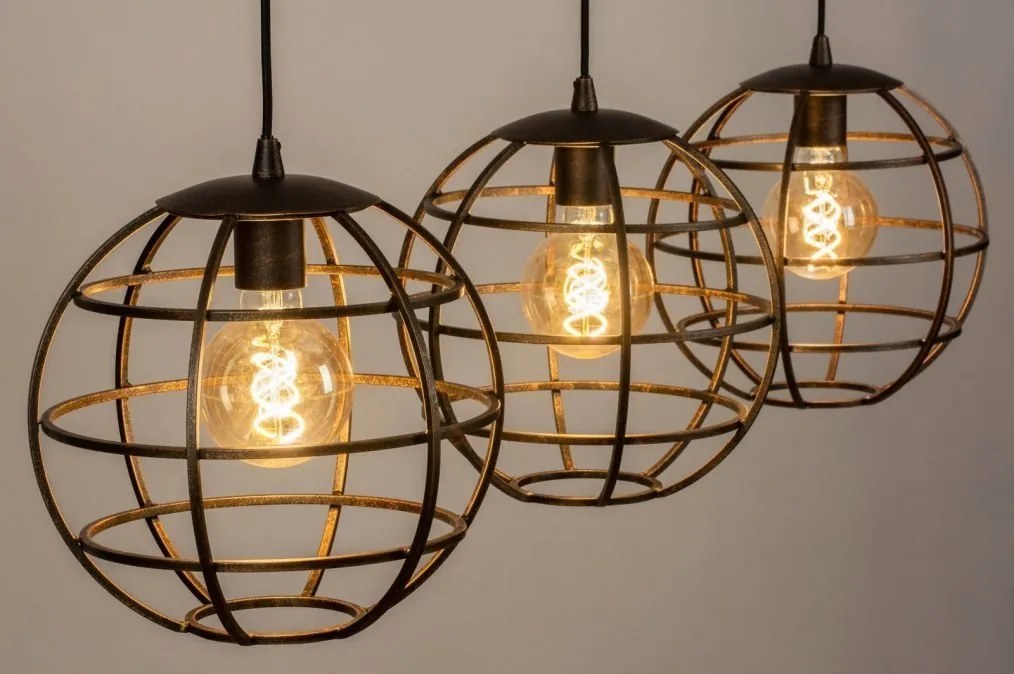 Závěsné designové svítidlo nad stůl Auron Industry Trio