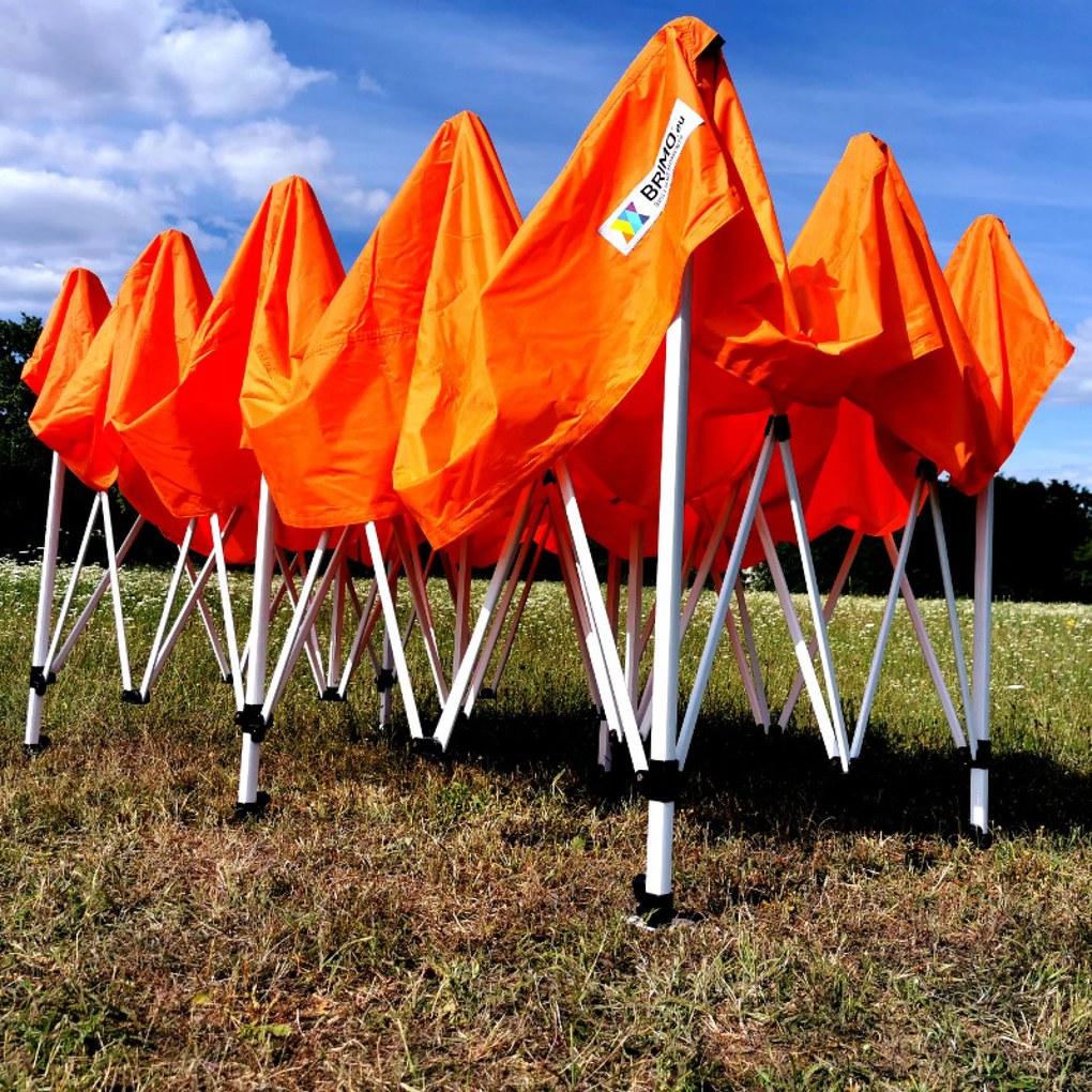 BRIMO Nůžkový párty stan SUPER 3x6 m 3 stěny bílý