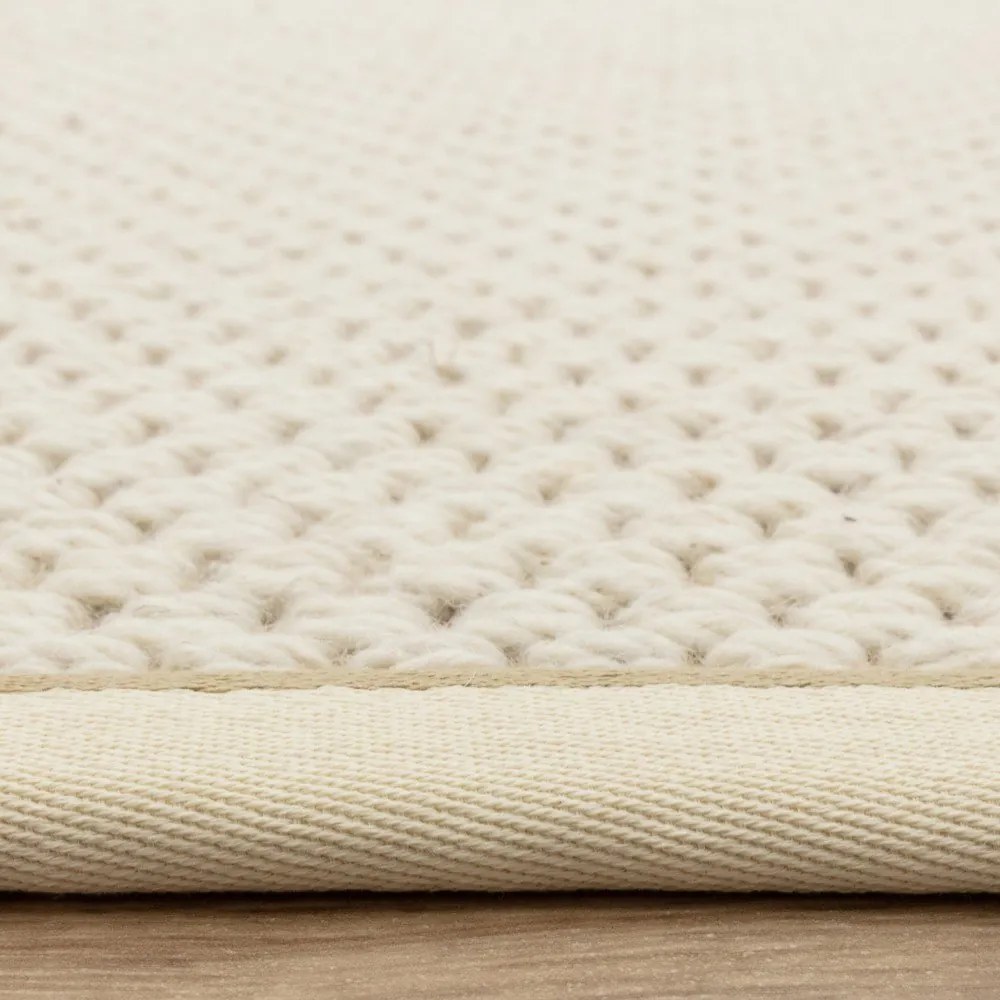 Krémový oboustranný/ručně tkaný koberec s příměsí vlny 120x160 cm Korra Double Loop – Asiatic Carpets