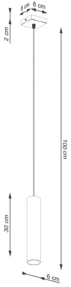 Sollux SL.1489 - Lustr na lanku LAGOS 1xGU10/10W/230V červená