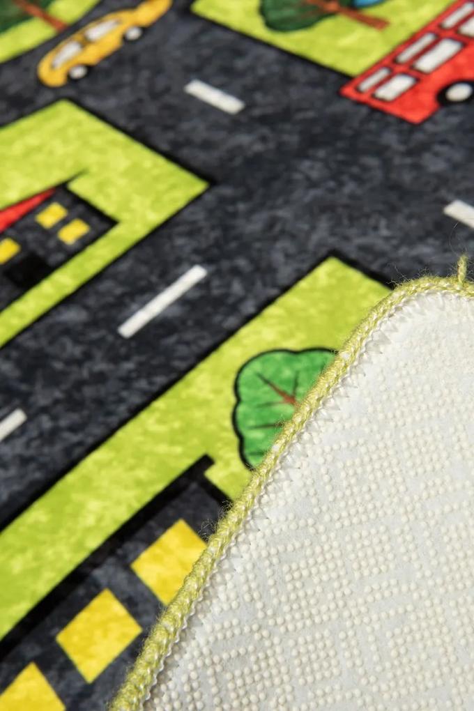 Dětský koberec Green City 100x160 cm zelený