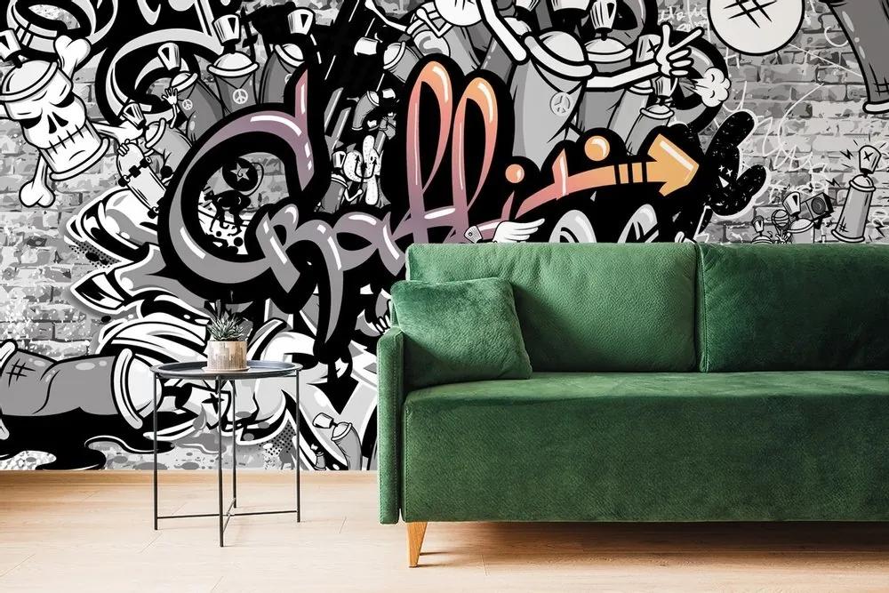 Tapeta moderní graffiti umění - 150x100