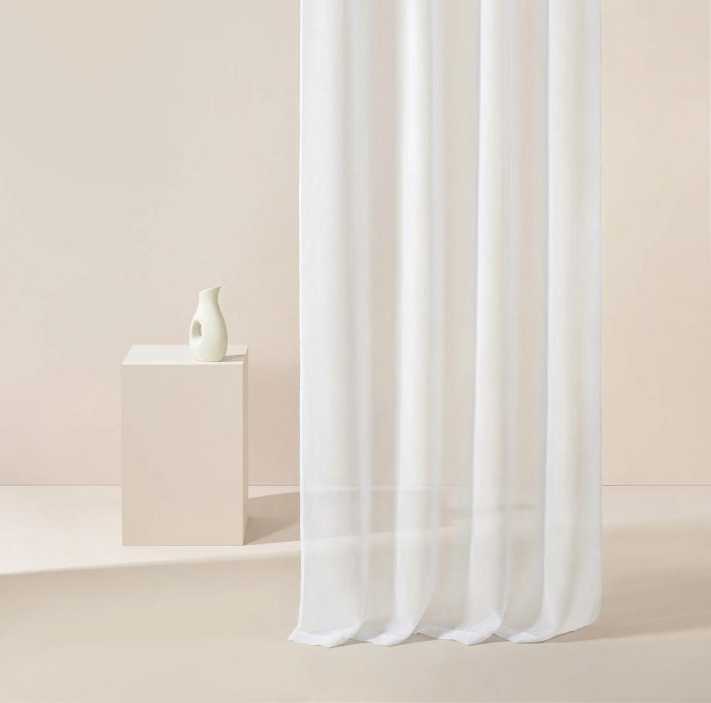 Room99 Záclona na pásce Novelia Barva: Bílá, Velikost: 400 x 230 cm