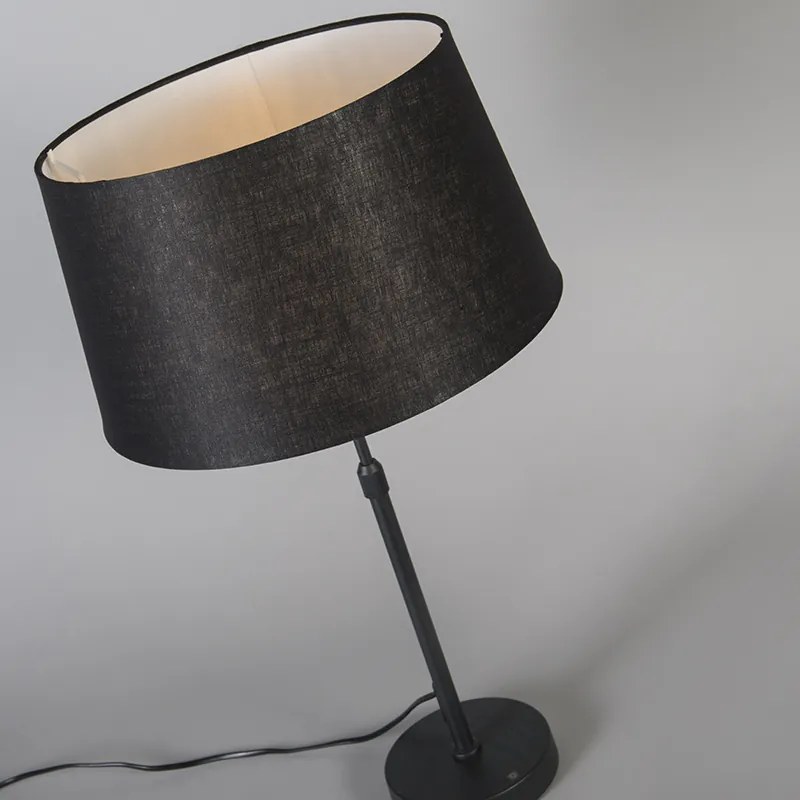 Stolní lampa černá s černým odstínem 35 cm nastavitelná - Parte