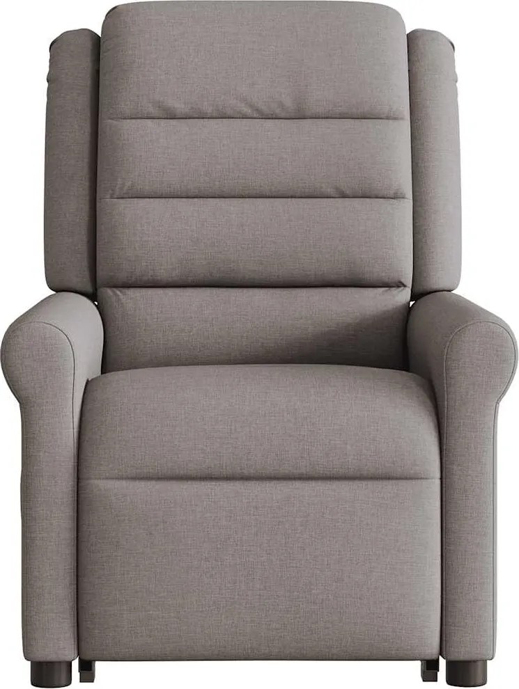 Elektrické zvedací polohovací křeslo taupe textil 3303341