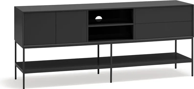 Černý TV stolek 175x74x45 cm Platt – Teulat
