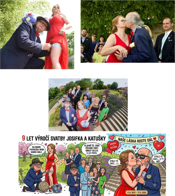 Personalizovaný hrnek z vlastní fotky pro partnery – Komiksový styl